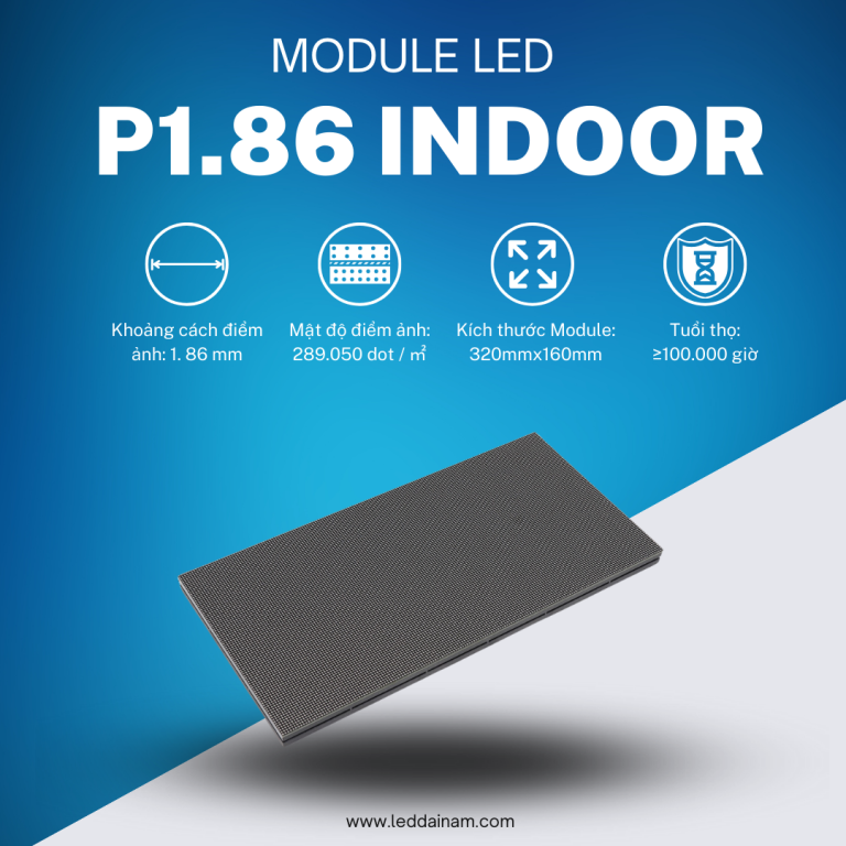 Báo Giá Module Màn hình LED P1.86 trong nhà - Giá tốt, BH 3 năm